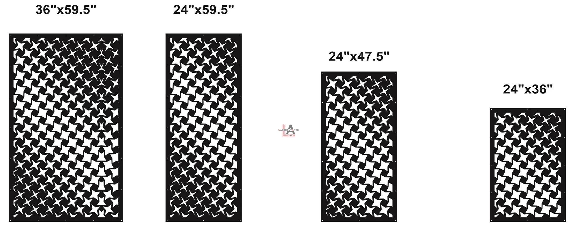 Star Privacy Panel - Laser Cut Arts Canada-USA