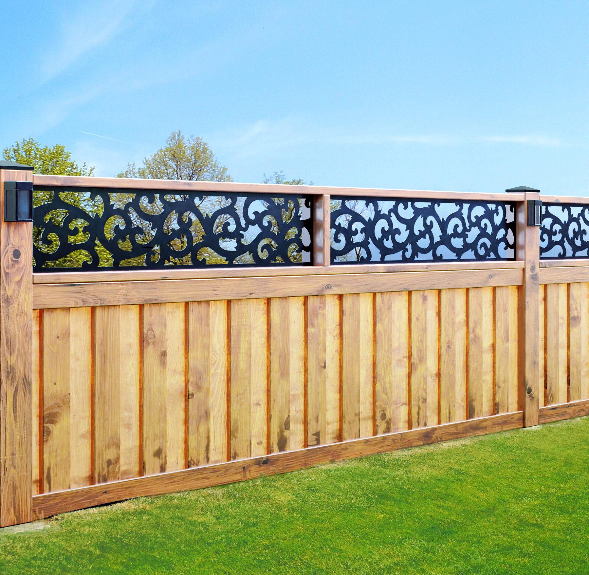 Classic Fence Topper screen panels - Laser Cut Arts Canada-USA