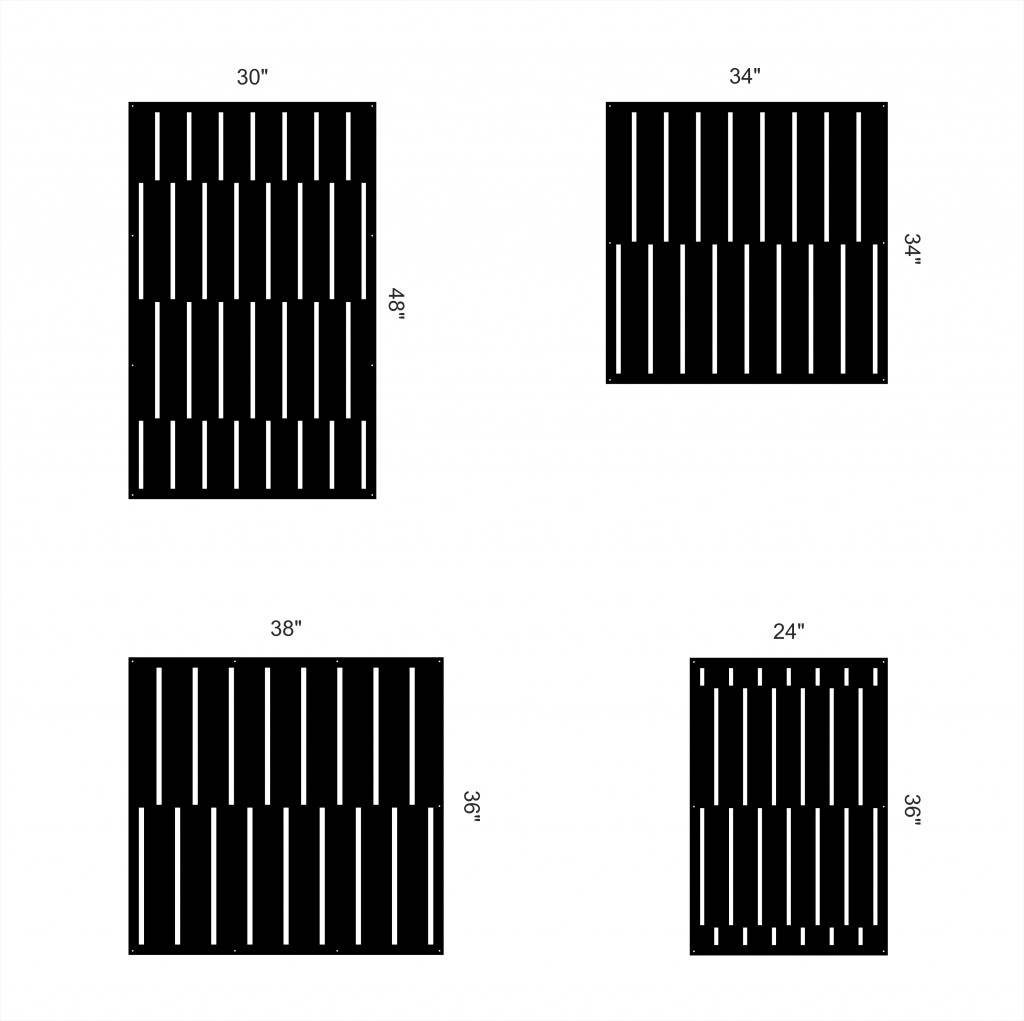 Modern Stripe Style 6 Privacy Panel | Privacy Screens Panels - Custom ...