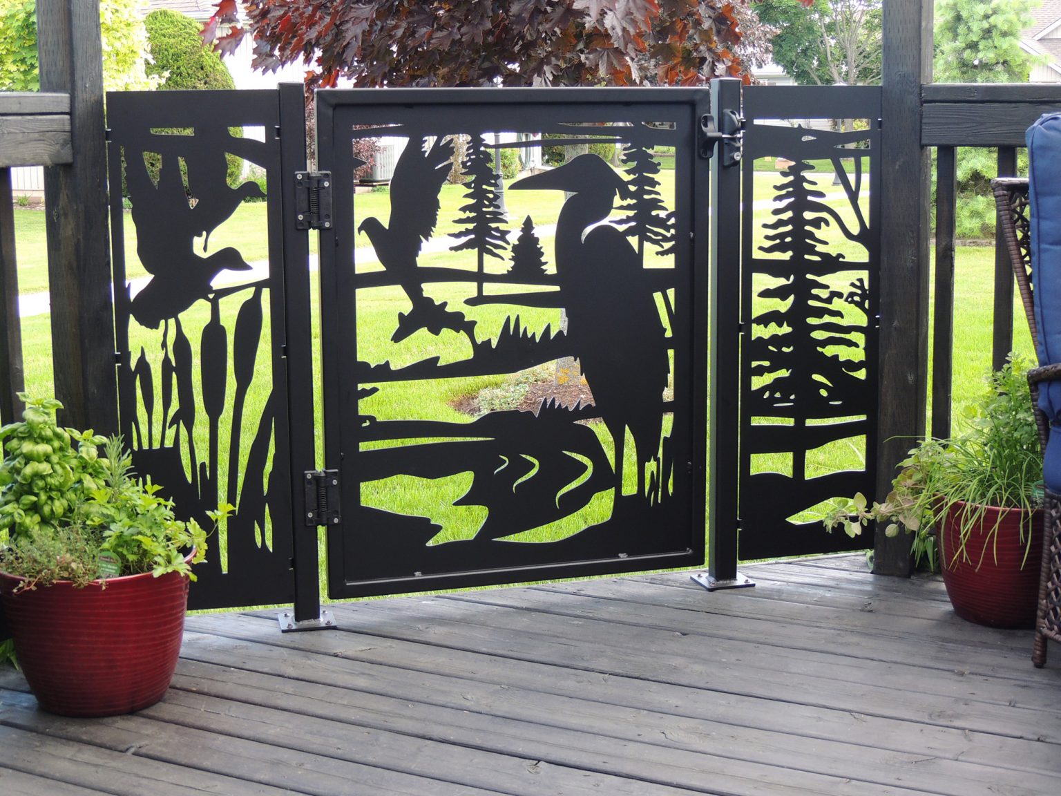 Lasercut backyard gates in Ontario - Laser Cut Arts Canada-USA